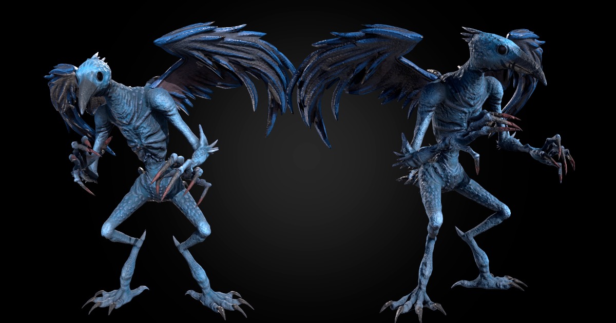 Creepy Crow Monster | 3D Creatures | Unity Asset Store