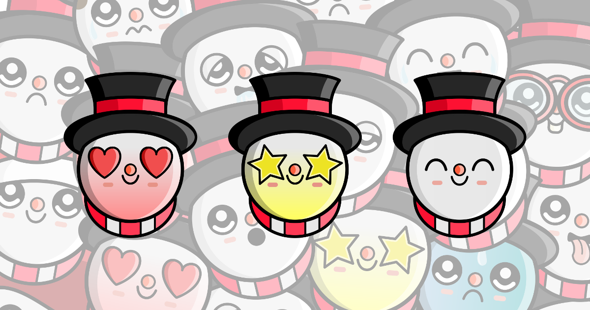 Emoji Emotion Snowman Faces | 2D Characters | Unity Asset Store