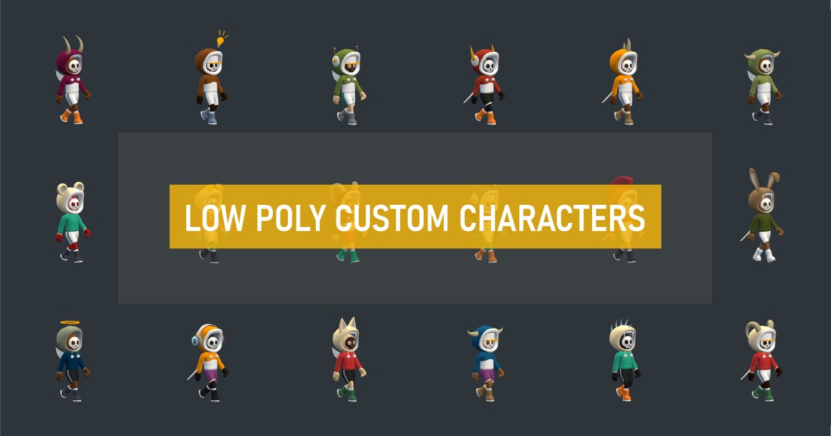 Low Poly Custom Characters | 3D Characters | Unity Asset Store