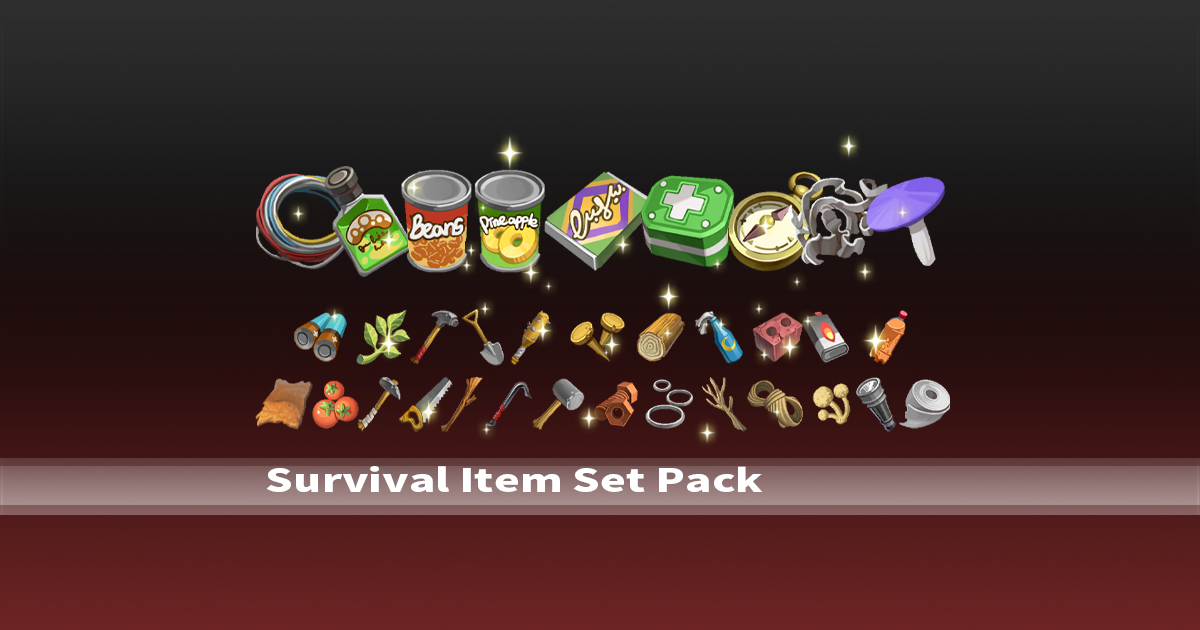 Survival Item Set Pack | 2D Icons | Unity Asset Store