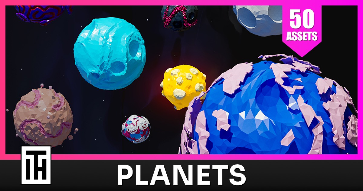 Planets - Low Poly 3D Models Pack | 3D Exterior | Unity Asset Store