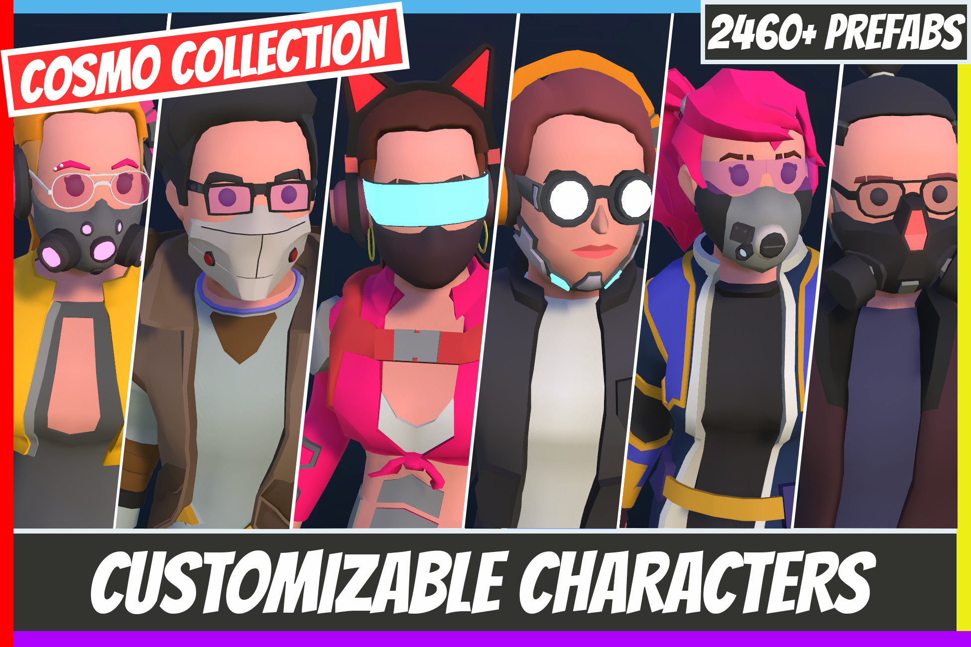 Customizable 3D Characters Cosmo Collection | 3D Humanoids | Unity ...