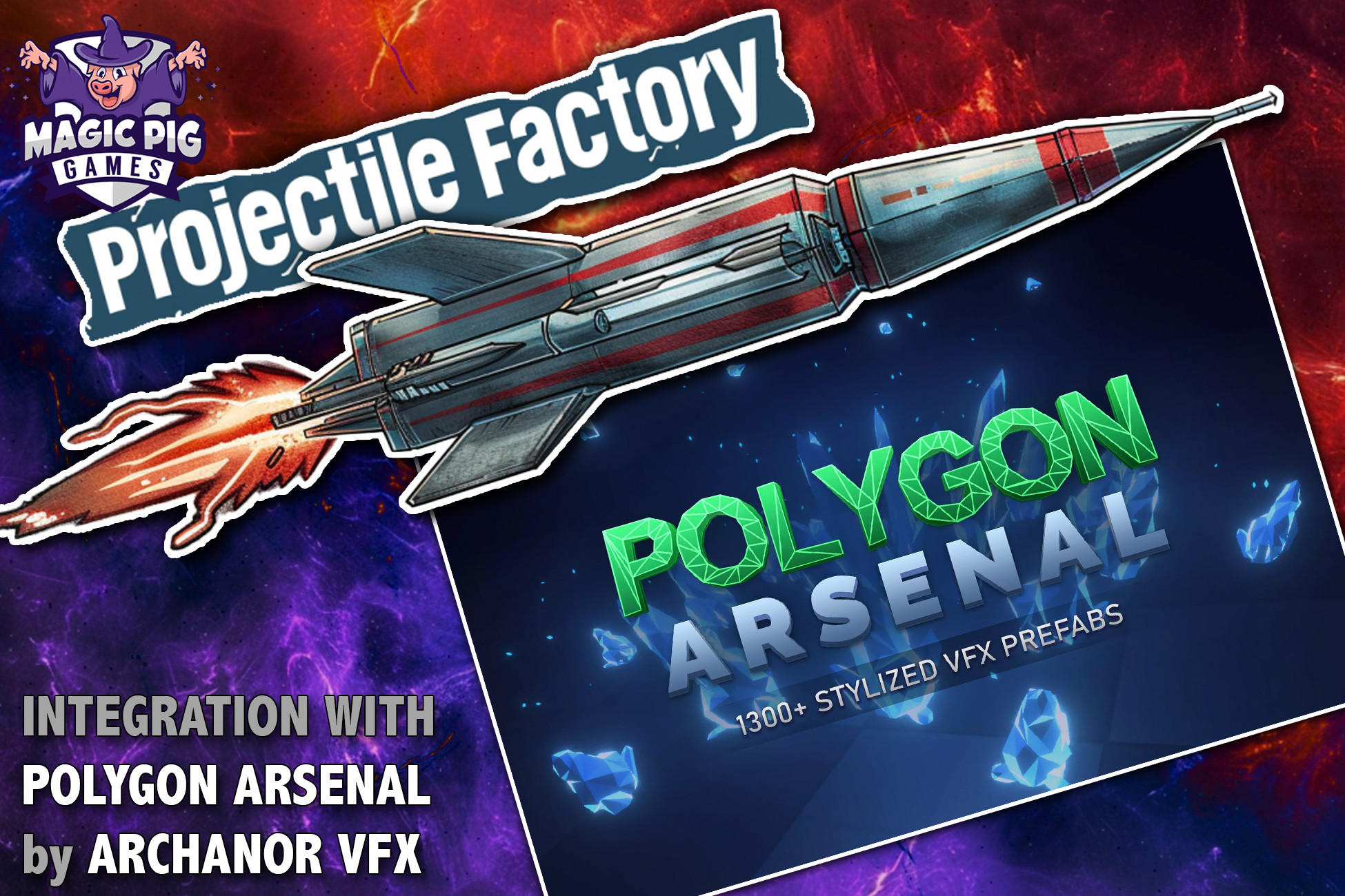 Projectile Factory for Polygon Arsenal by Archanor VFX | Spells | Unity ...