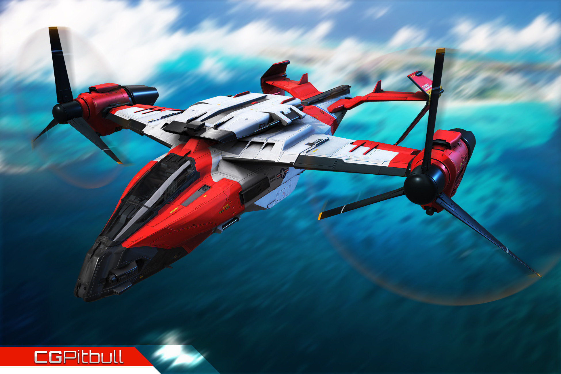 SciFi VTOL - Coast Guard | 3D 航空機 | Unity Asset Store