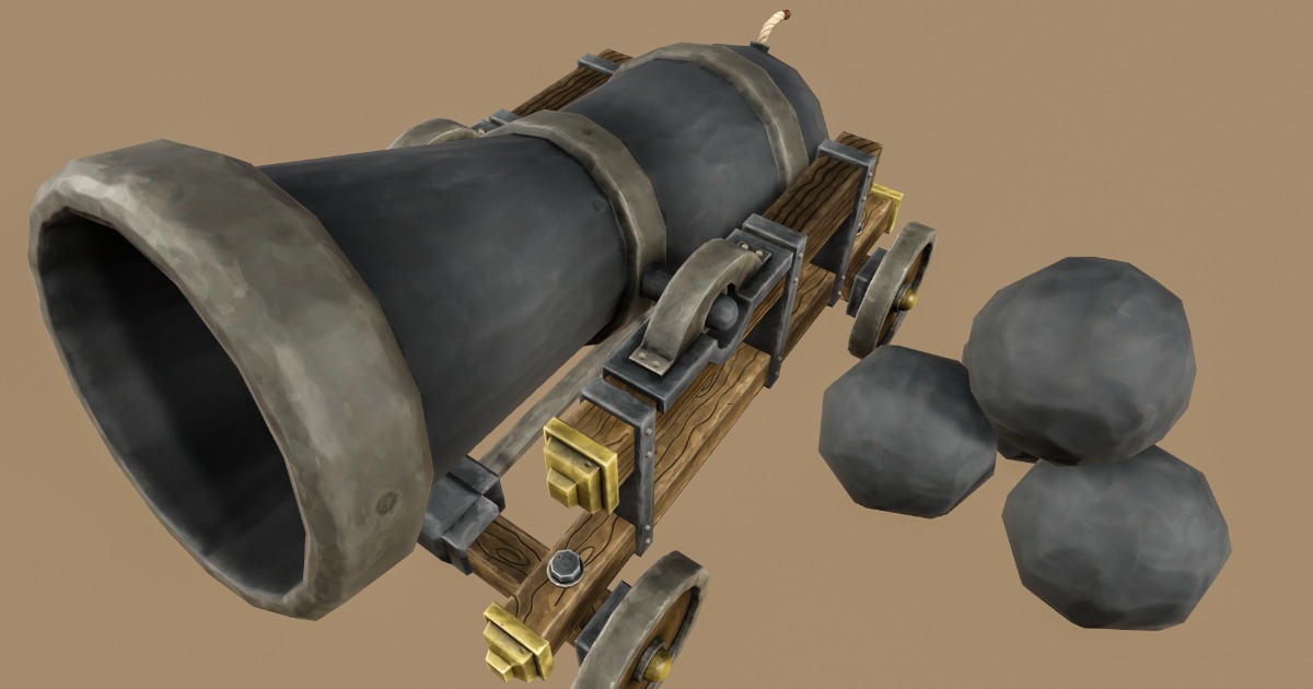 Stylized Cannon (Hand Painting) | 3D Weapons | Unity Asset Store