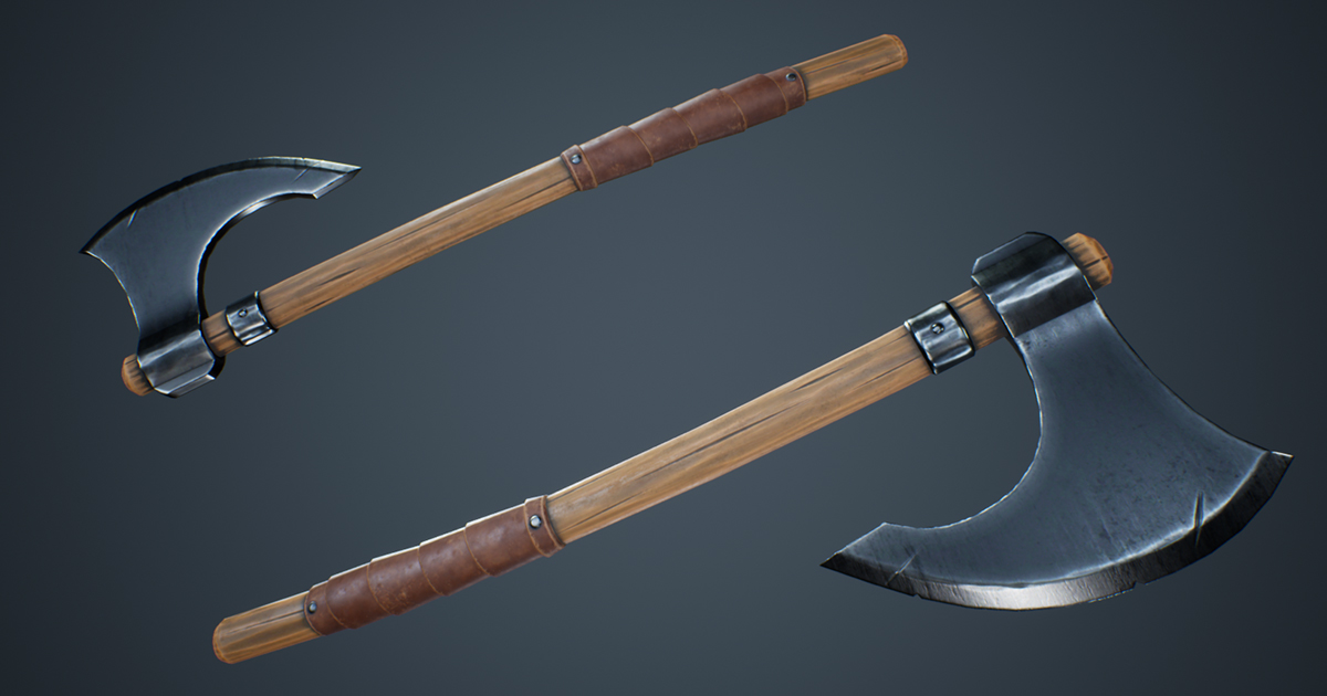 Viking Weapons - Medium Axe I | 3D Weapons | Unity Asset Store