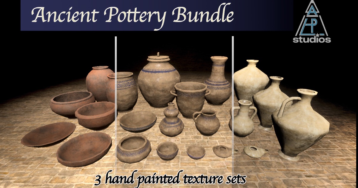 Ancient Pottery Bundle | 3D Props | Unity Asset Store