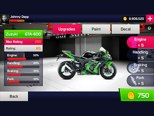 Bike Racing Graphics CxS (GUI Skin 5) | 2D GUI | Unity Asset Store