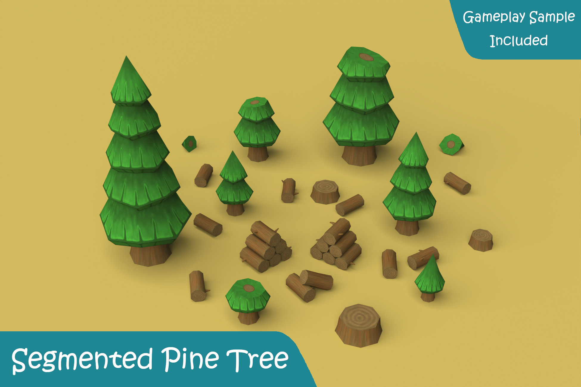 Segmented Pine Tree | 3D Trees | Unity Asset Store