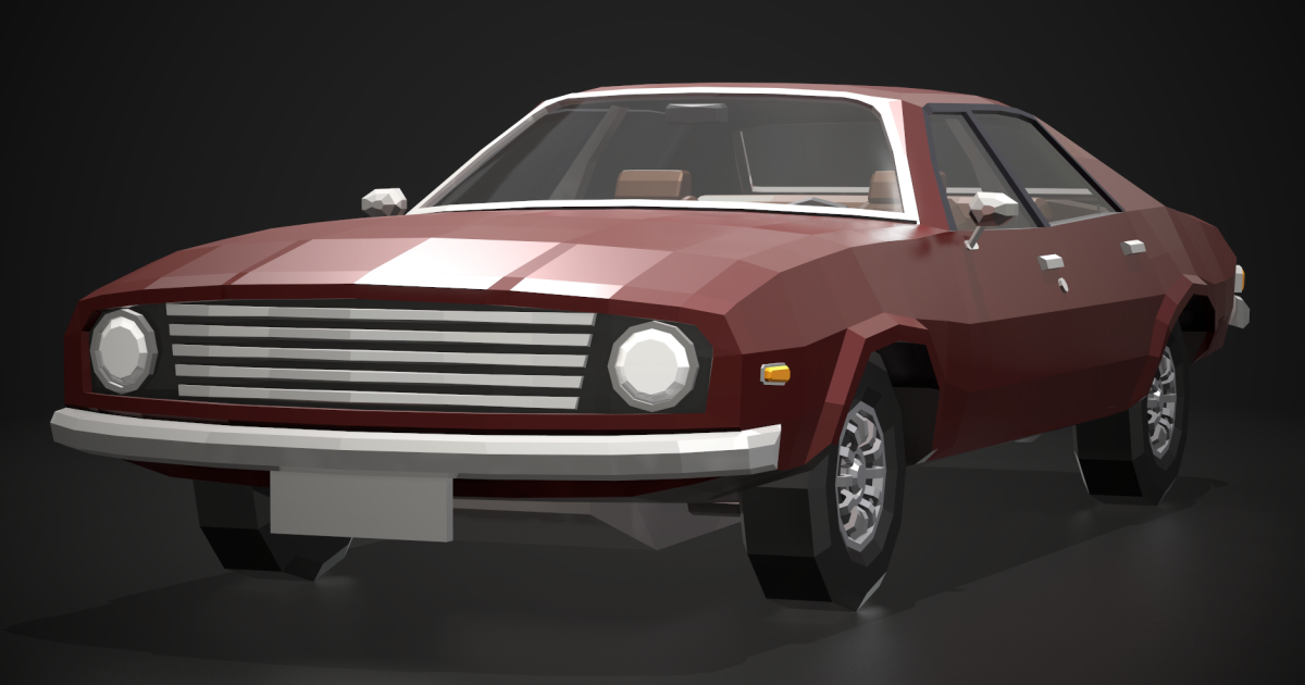Low-Poly Retro City Car 04 | 3D Land | Unity Asset Store