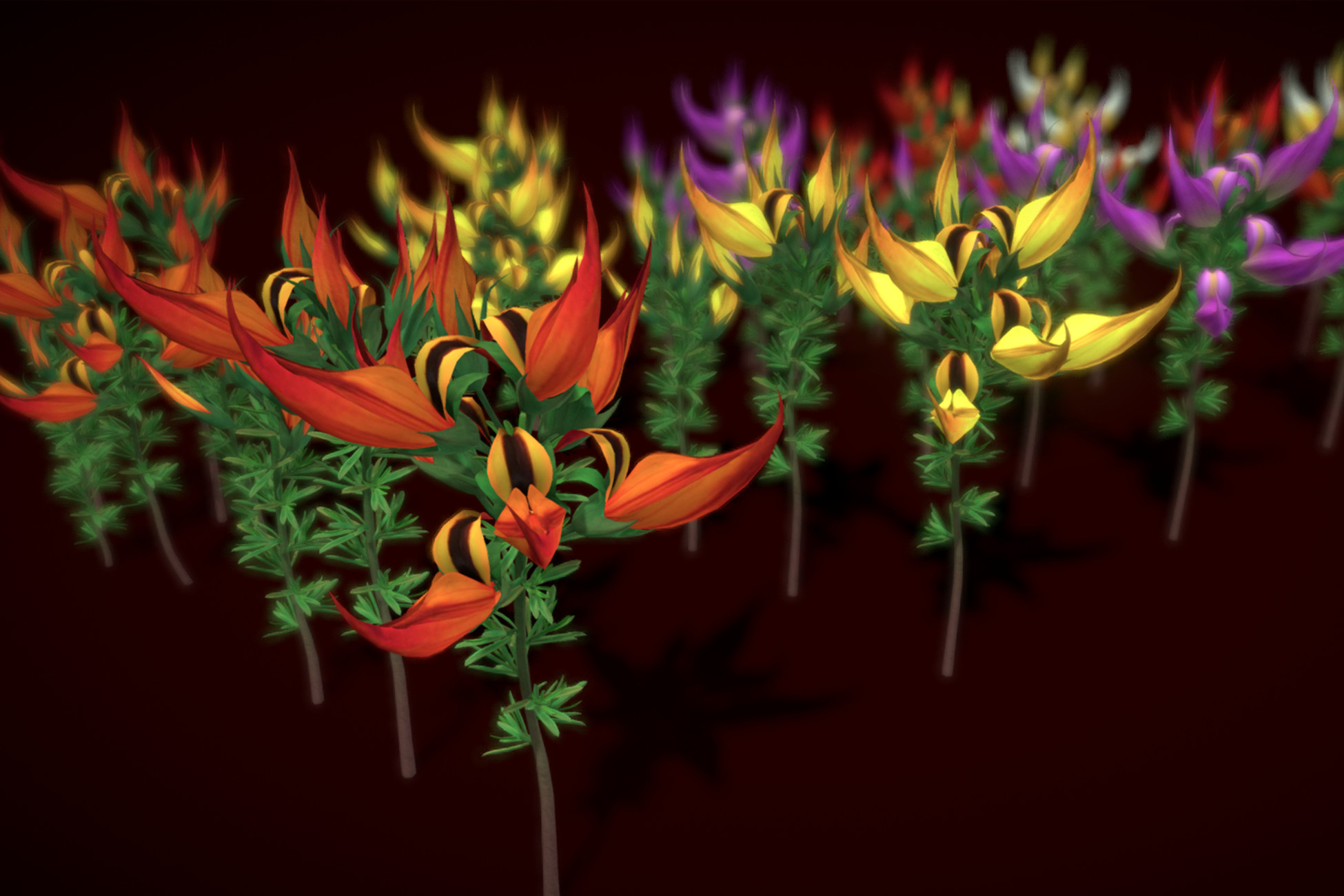 Flower Lotus Berthelotii | 3D Flowers | Unity Asset Store