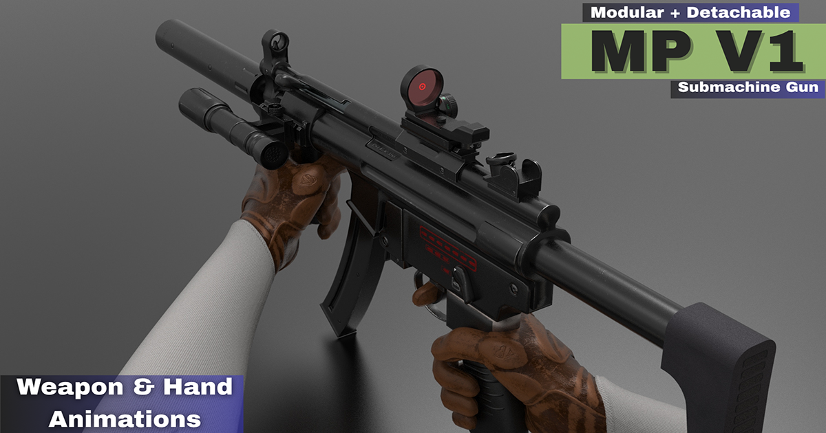 Mp V1 Submachine gun (Fps - Tps) | 3D Guns | Unity Asset Store