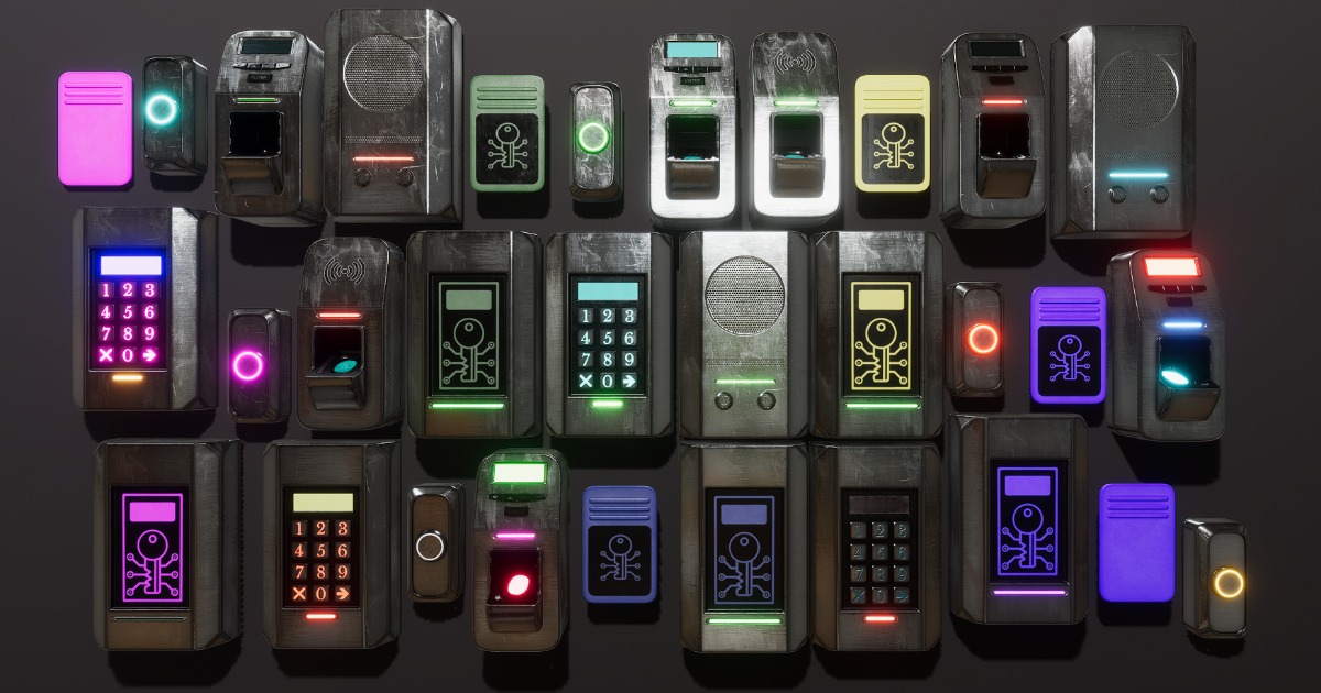 Door Access Control Kit | 3D Electronics | Unity Asset Store