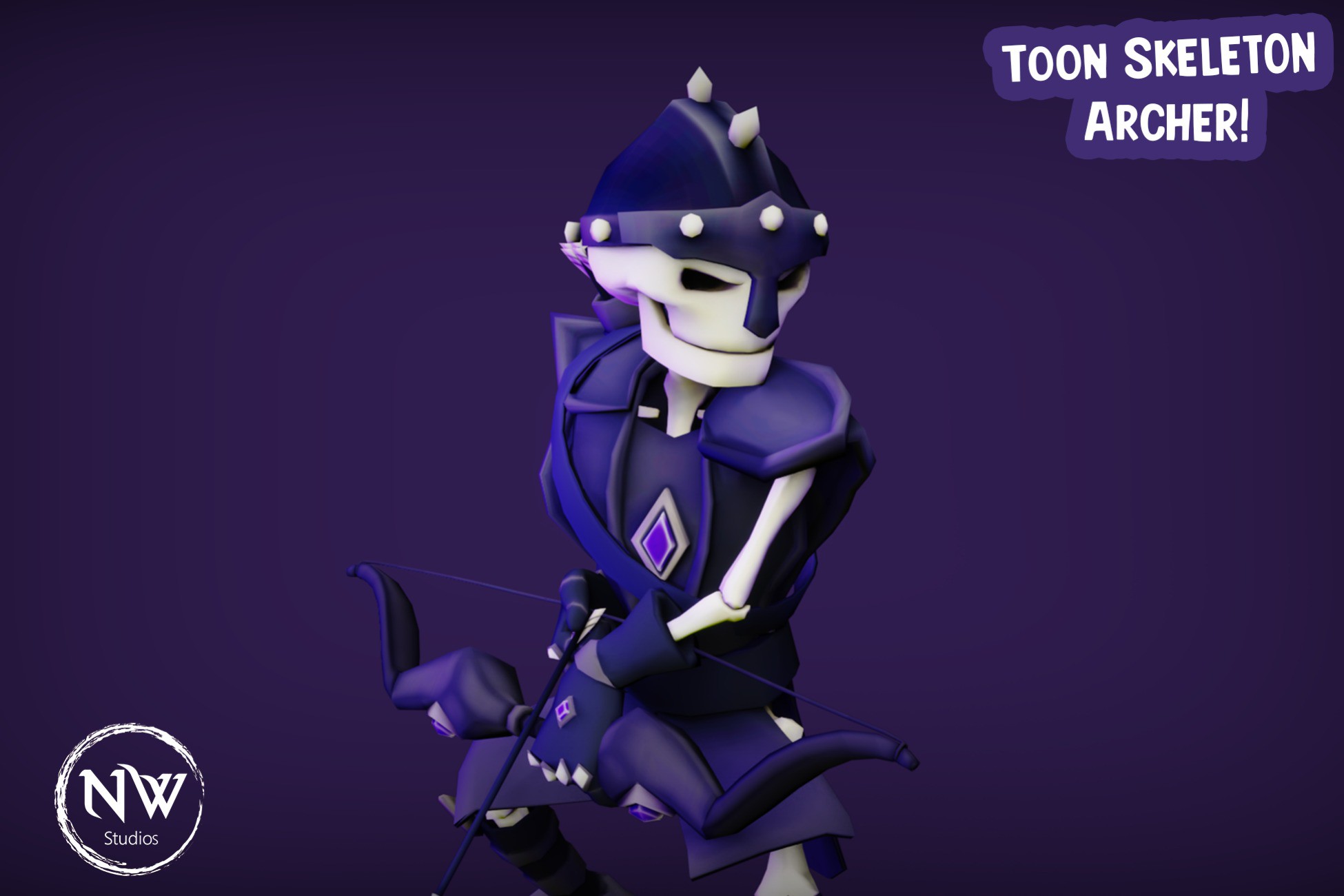 Toon Skeleton Archer: From Skeleton Army Pack | キャラクター | Unity Asset Store