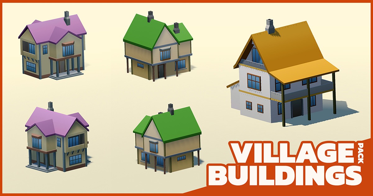 Mobile Village Buildings | 3D Urban | Unity Asset Store