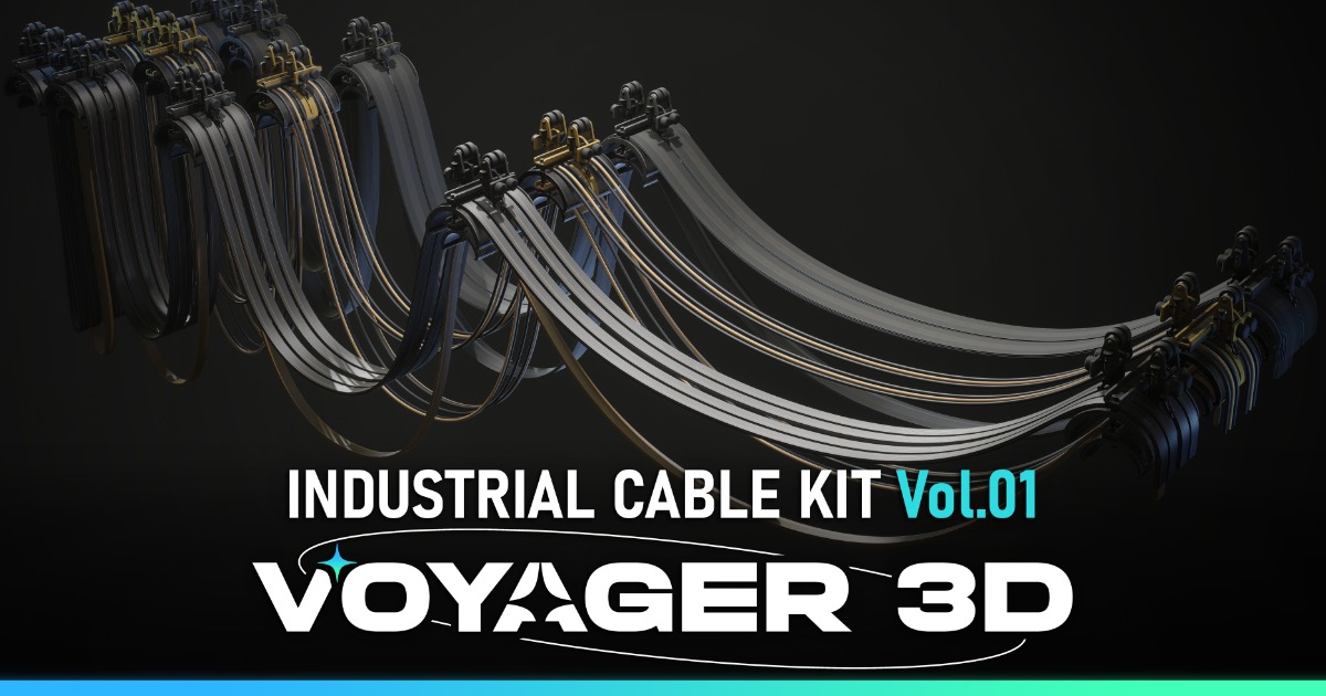 Spline Cable Kit (Industrial) Vol.01 | 3D Props | Unity Asset Store