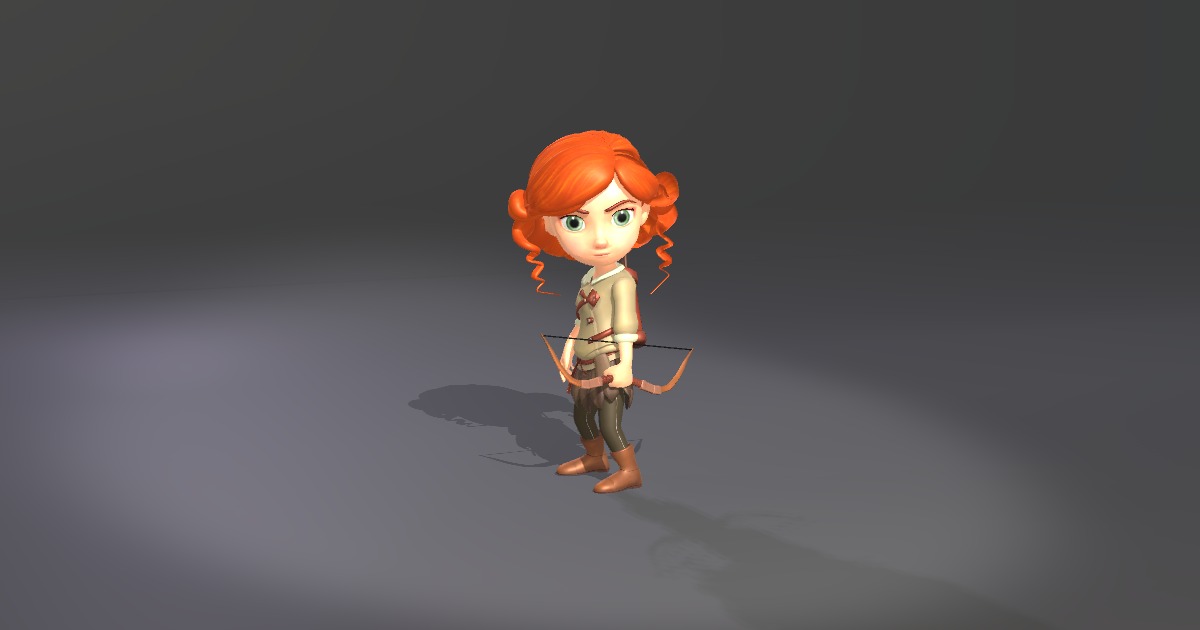 Cute Archer Girl - 3D RPG Character | Characters | Unity Asset Store