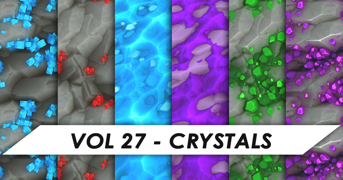 Stylized Textures - Vol 27 - Crystals | 2D 텍스처 및 소재 | Unity Asset Store