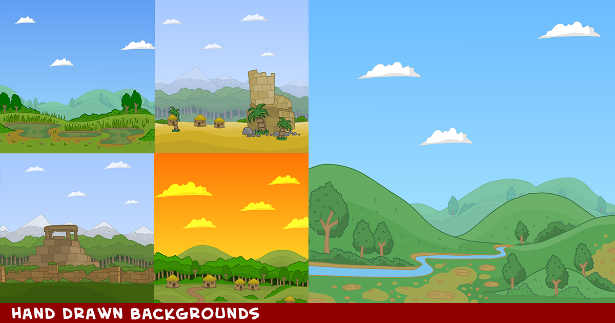 Hand Drawn Cartoon Backgrounds | 2D Environments | Unity Asset Store