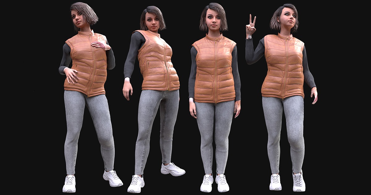 Woman in Autumn Outfit 1 - Rigged | 3D Characters | Unity Asset Store