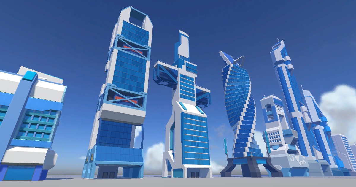 Cyber Building Pack1 | 3D 科幻 | Unity Asset Store