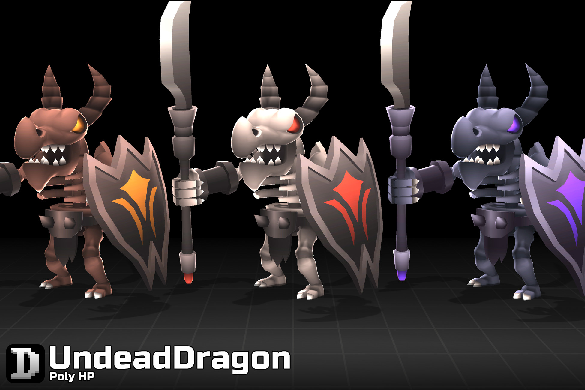 Poly HP - UndeadDragon | 3D Creatures | Unity Asset Store