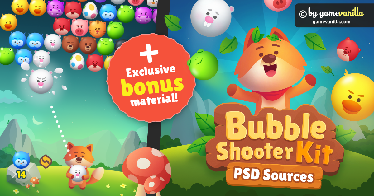 Bubble Shooter Kit .PSD Sources Pack | 2D Icons | Unity Asset Store