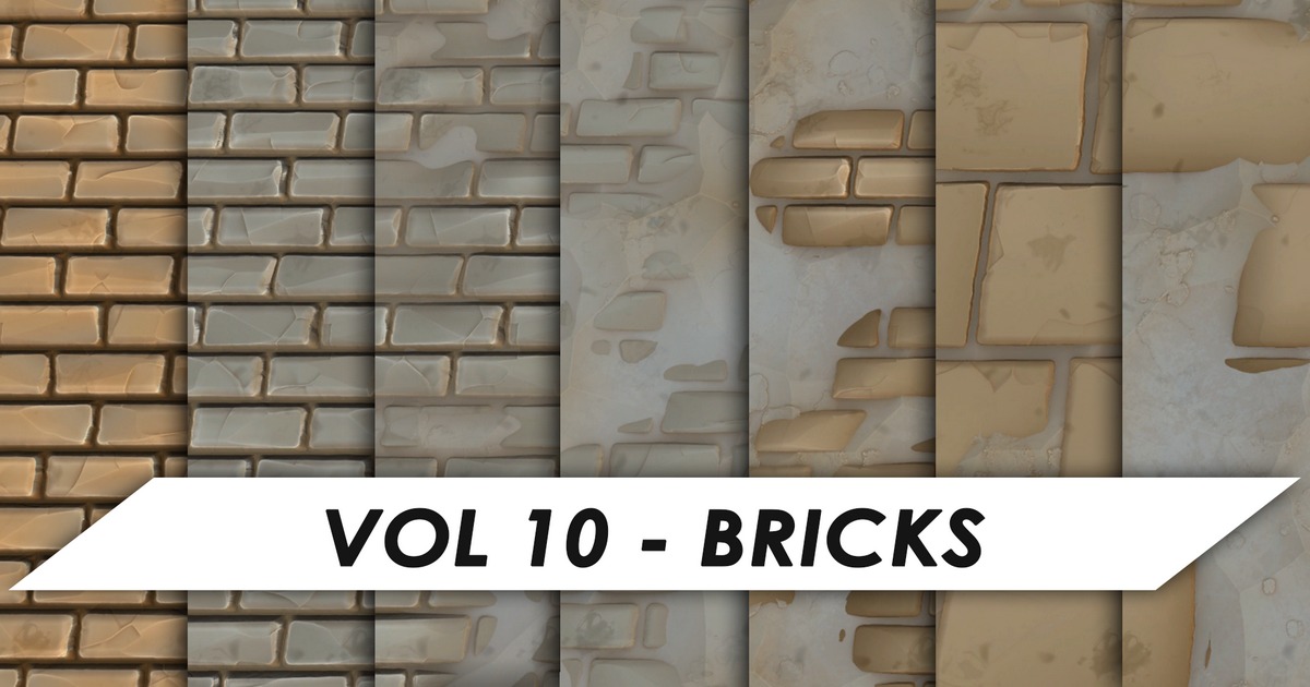 Stylized Textures - Vol 10 - Bricks 3 | 2D Textures & Materials | Unity ...