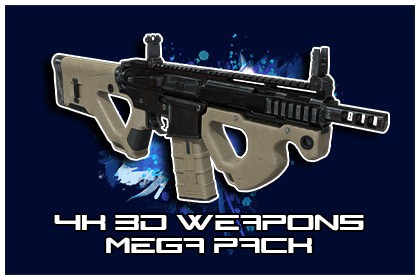 4K 3D Weapons Mega Pack | Unity AssetStore Price down information