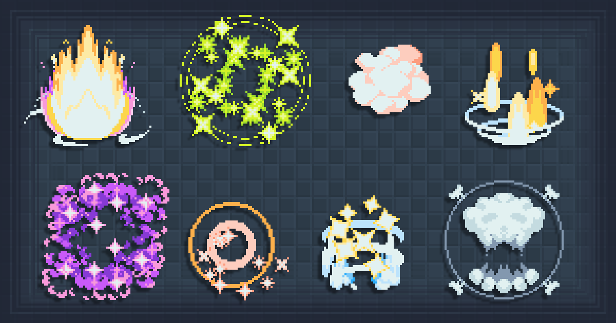 Super Pixel Fantasy Fx Pack 1 2d Textures And Materials Unity Asset Store