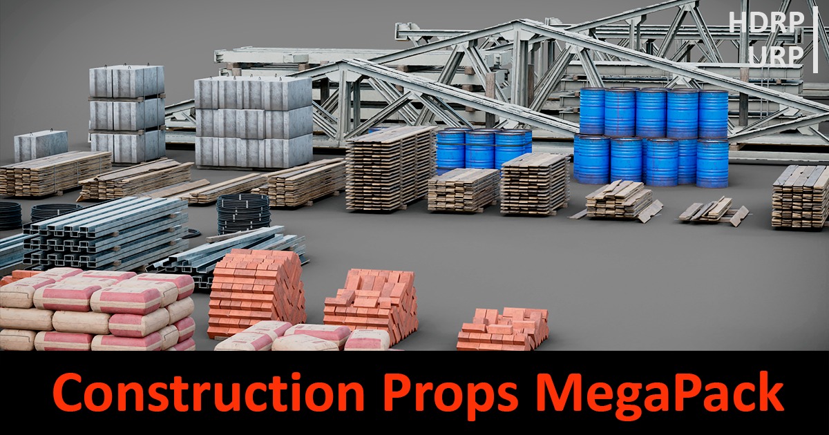 Construction Props MegaPack | 3D Industrial | Unity Asset Store