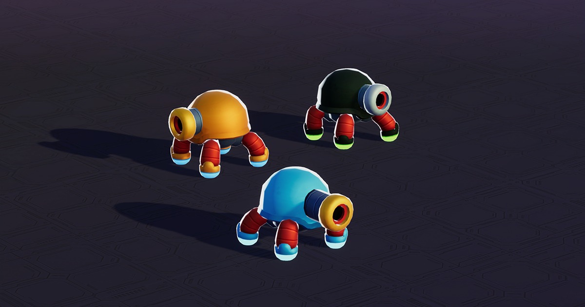Turret Walker Robot Cute Pro Series | 3D Robots | Unity Asset Store