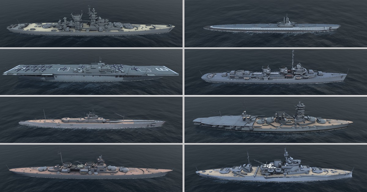 Low Poly Military Warship Collection 5 | 3D Sea | Unity Asset Store