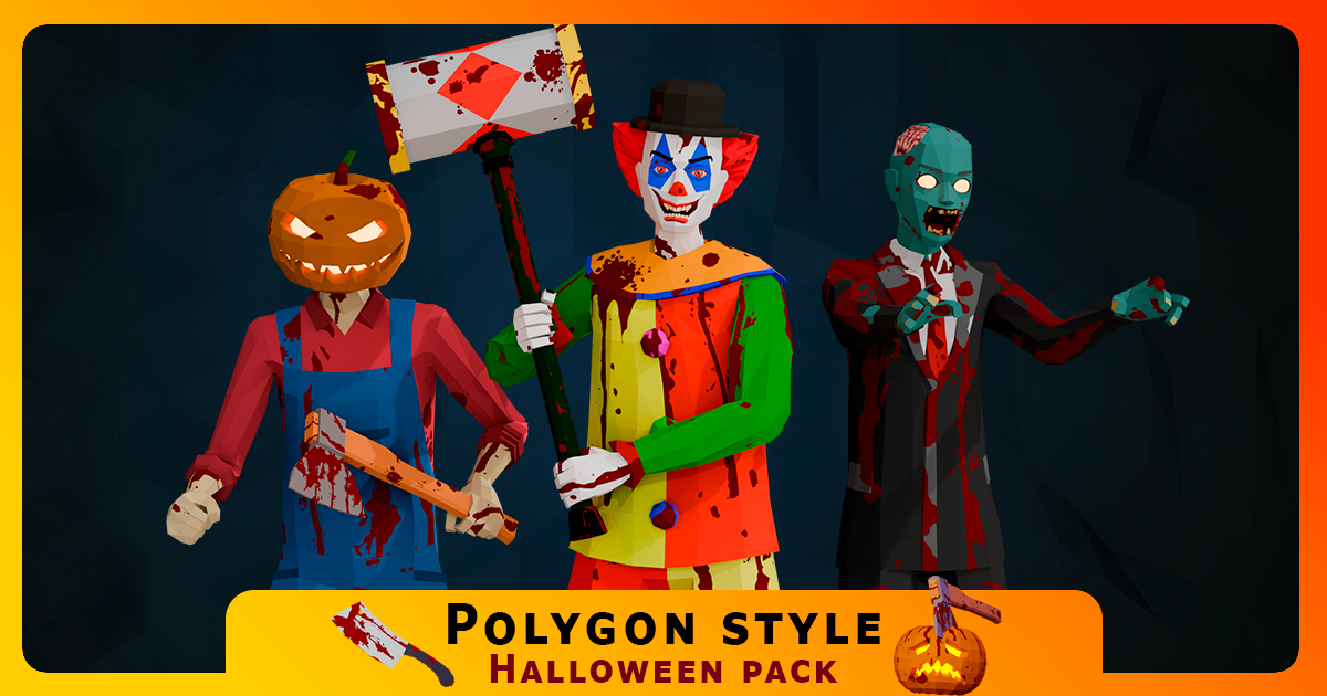 Polygon style - Halloween pack | 3D Characters | Unity Asset Store