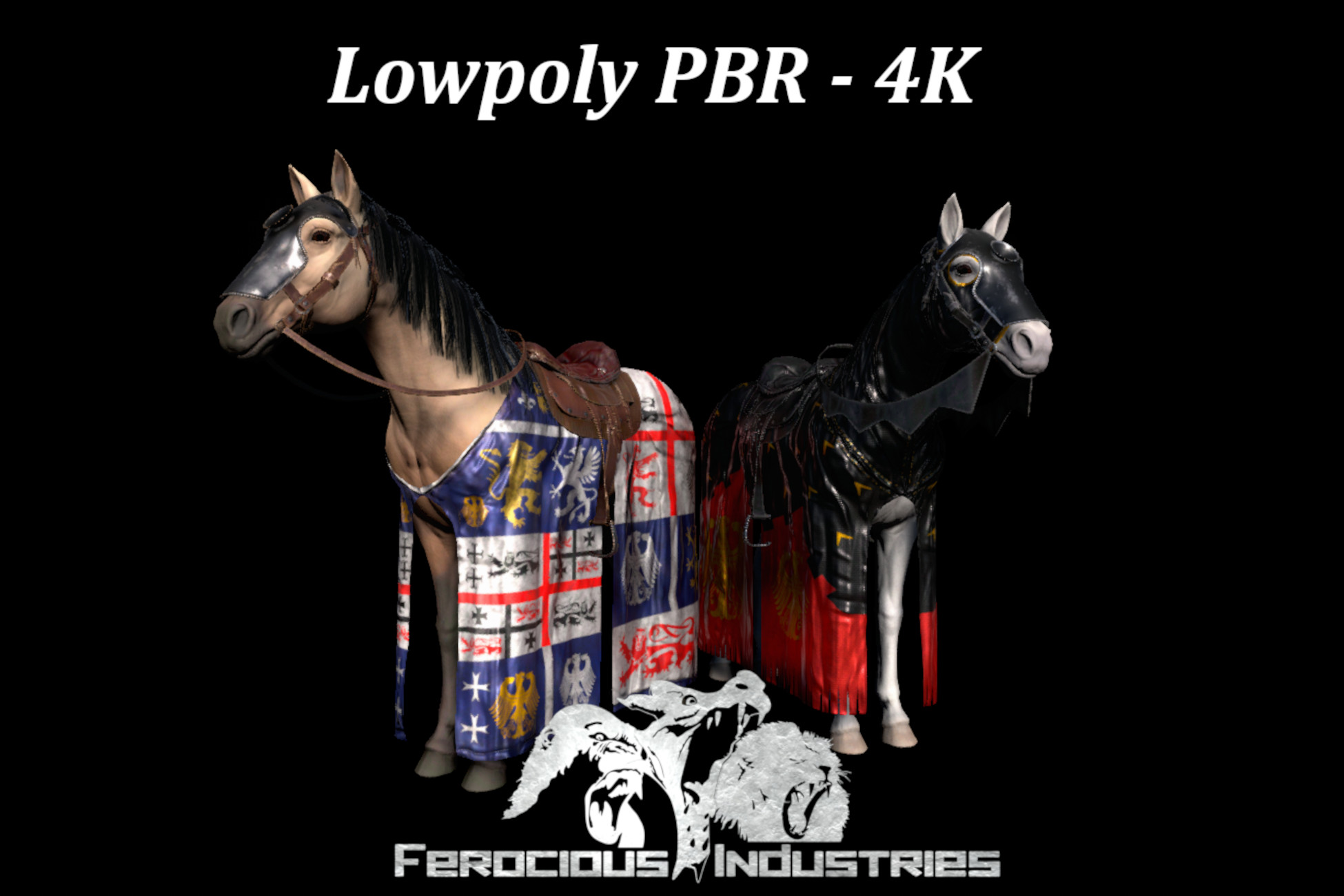 PBR Horse Armor and Apparel - Heraldic Armor | 소품 | Unity Asset Store