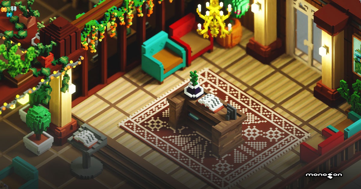 Voxel Hotel Lobby - 3D pixel art - monogon | 3D Environments | Unity ...