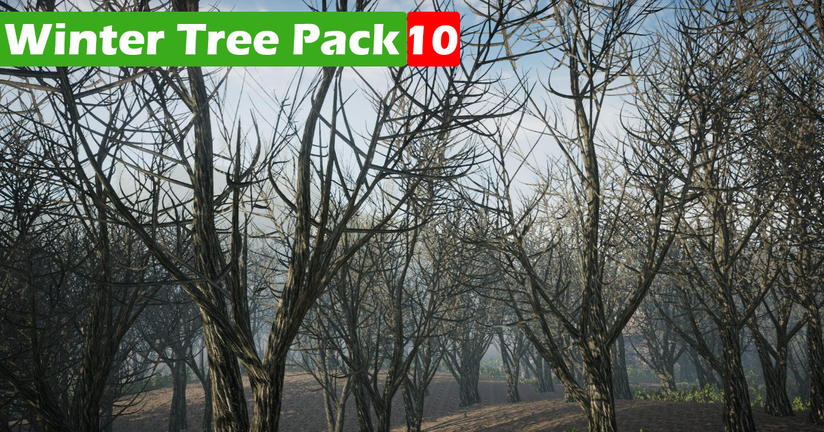 Mobile Winter Tree Pack (10) | 3D Trees | Unity Asset Store
