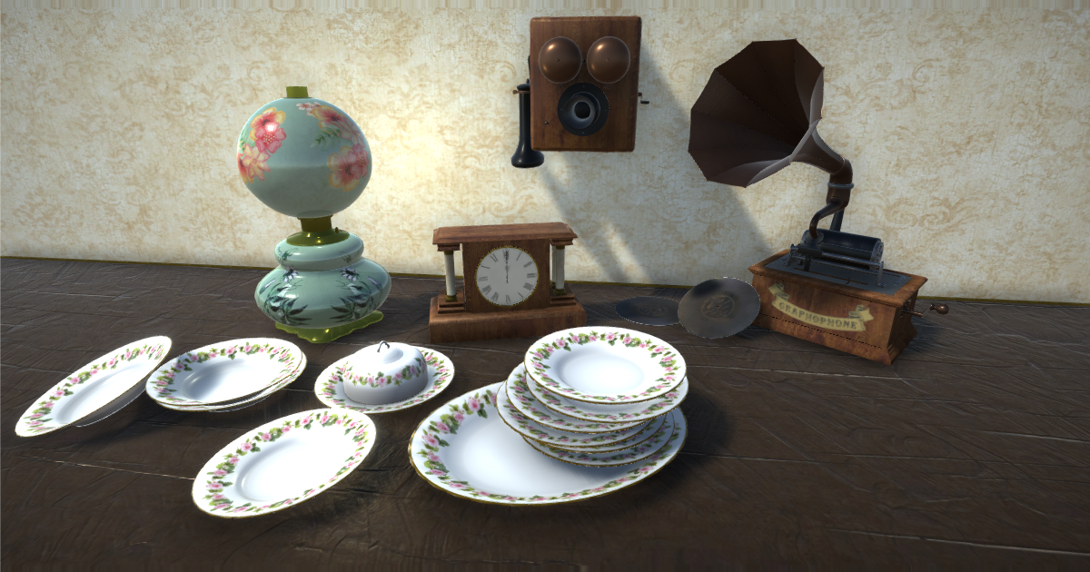 Antique Vintage 1900s Props | 3D 소품 | Unity Asset Store