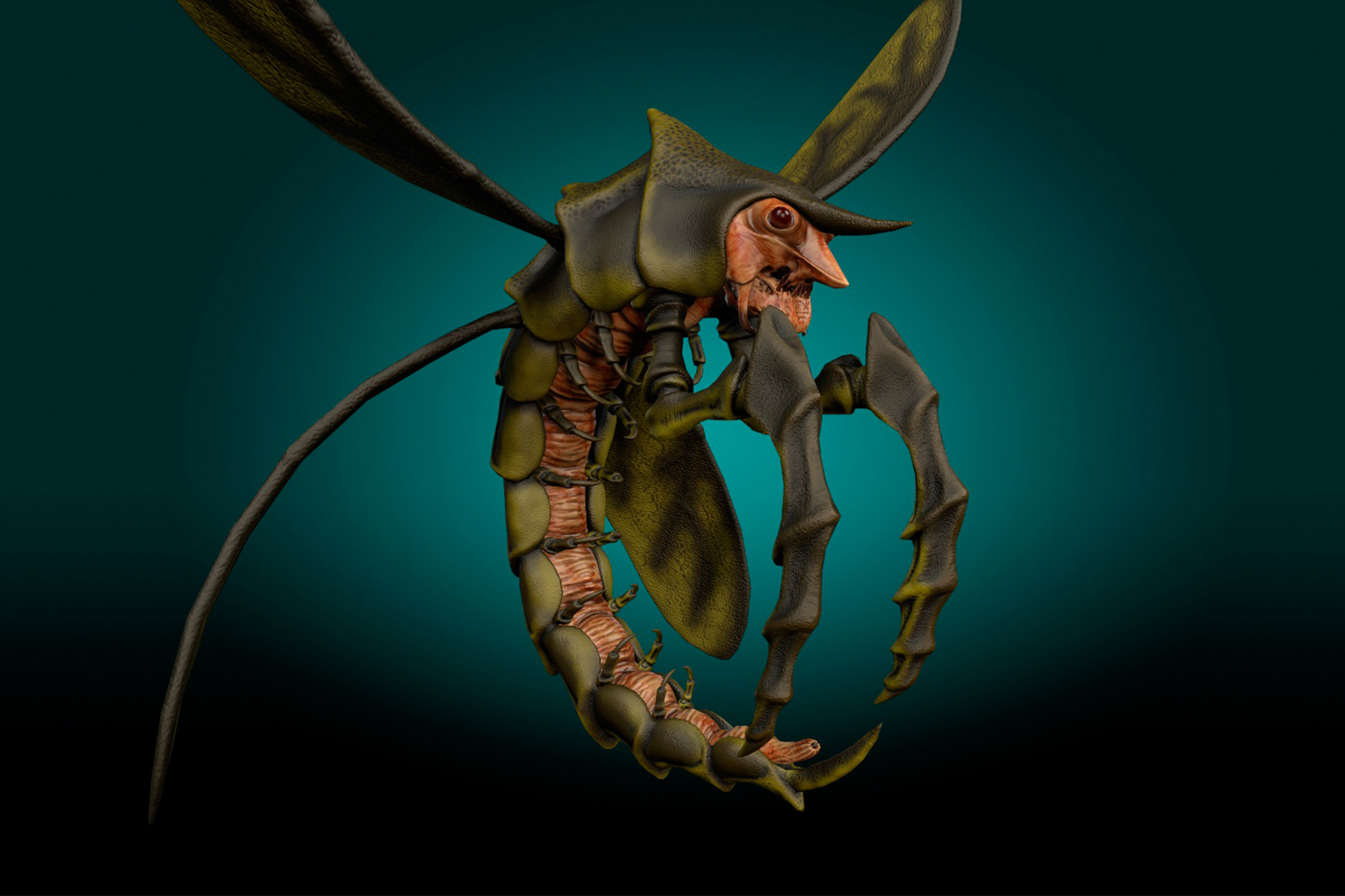 Flying Shrimp Monster V4 | 3D 생물 | Unity Asset Store