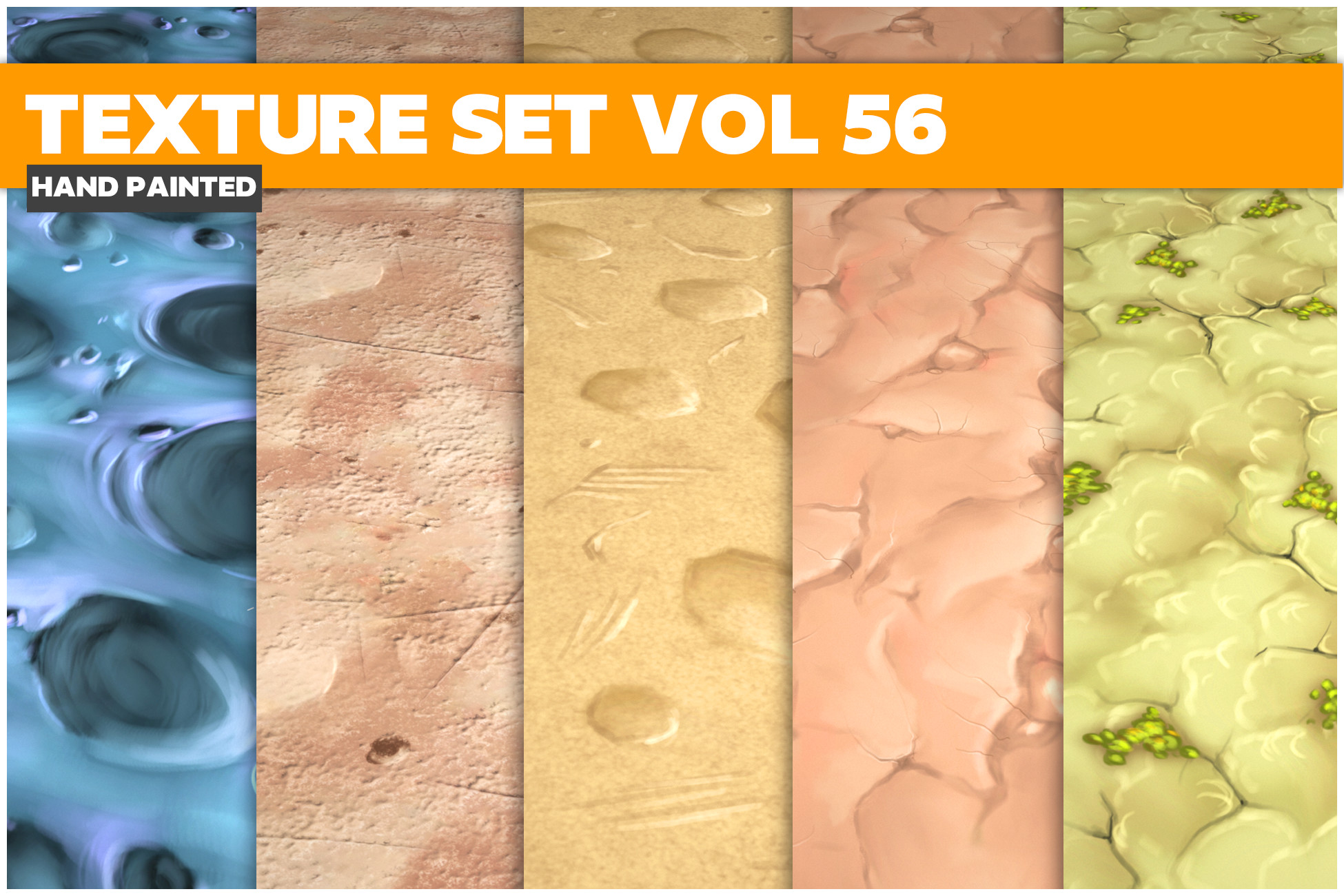 Texture Set Vol.56 Hand Painted Terrain | 2D 바닥 | Unity Asset Store