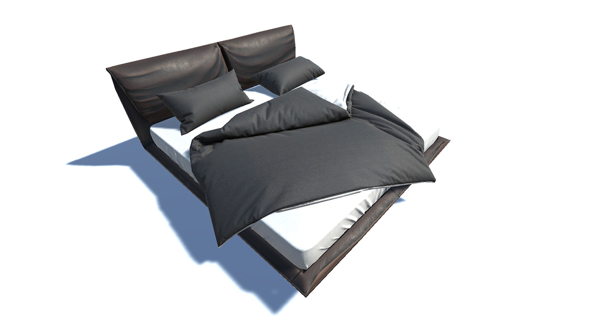 PBR Bed 11 | 3D Furniture | Unity Asset Store