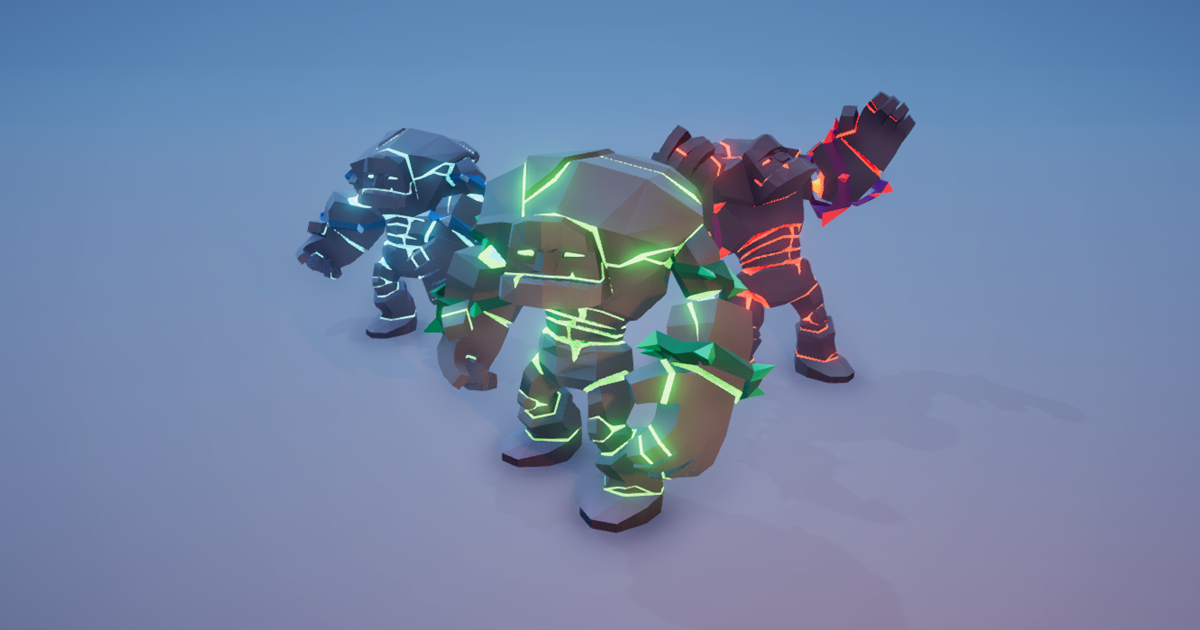Polygonal - Golem | 3D Creatures | Unity Asset Store