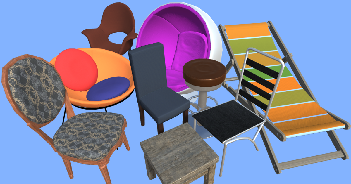 3D Collection of chairs | 3D Props | Unity Asset Store