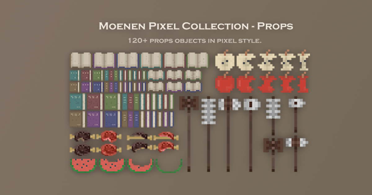 Pixel Items | Enen Collection Vol.3 | 2D Textures & Materials | Unity ...