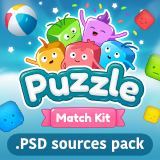 Puzzle Match Kit .PSD Sources Pack