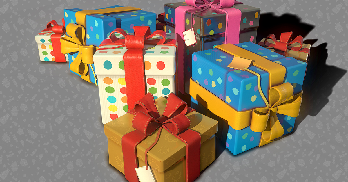 Birthday Present Gift Boxes | 3D Props | Unity Asset Store
