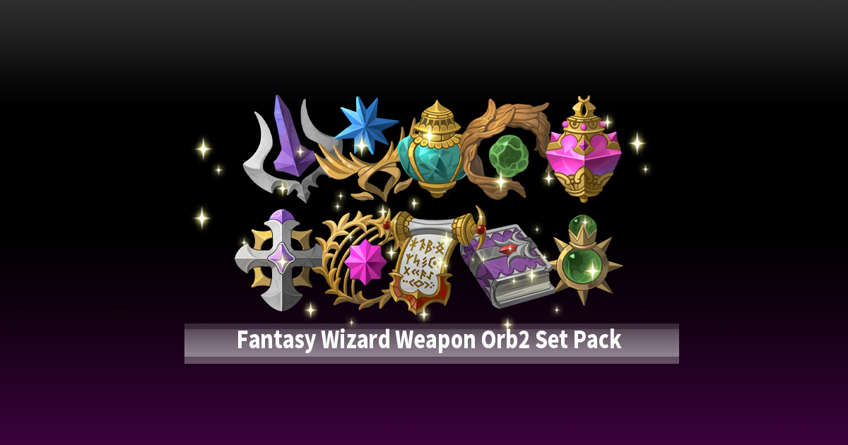 Fantasy Wizard Weapon Orb2 Set Pack | 2D Icons | Unity Asset Store