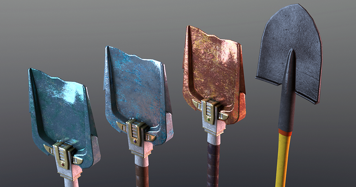 Shovels PBR - Mythics | 3D 기타 도구 | Unity Asset Store