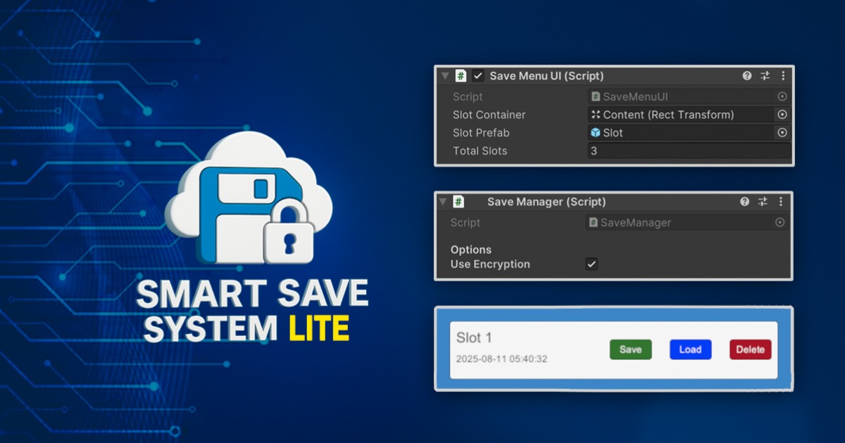 Smart Save System Lite — Local & Cloud Save with Encryption + Ready-to ...