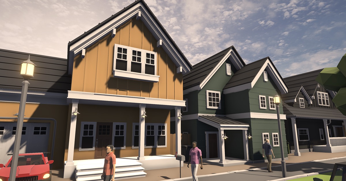 City Suburbs - Stylized Low Poly | 3D Urban | Unity Asset Store